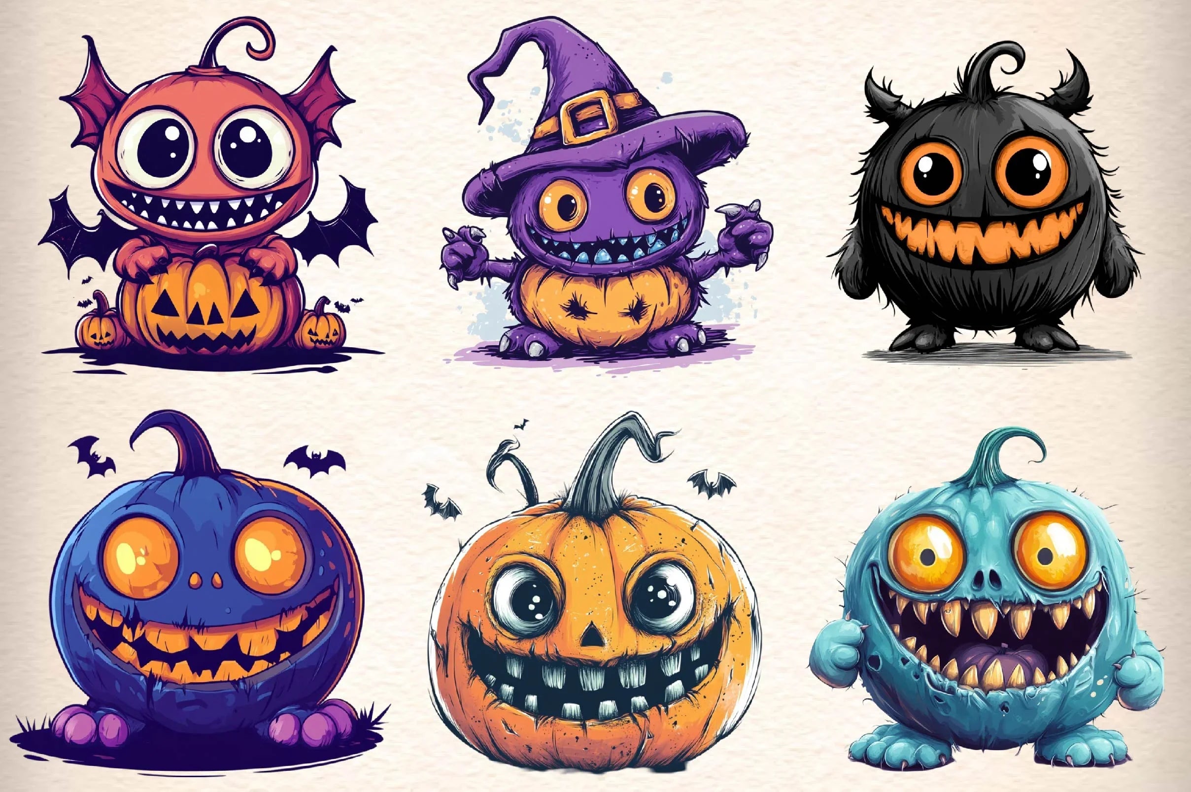 Halloween Monster Clipart Bundle