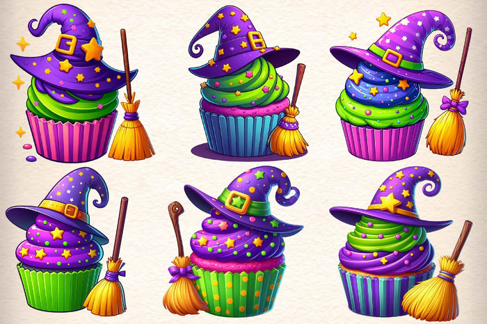 Halloween Cupcake Clipart Bundle