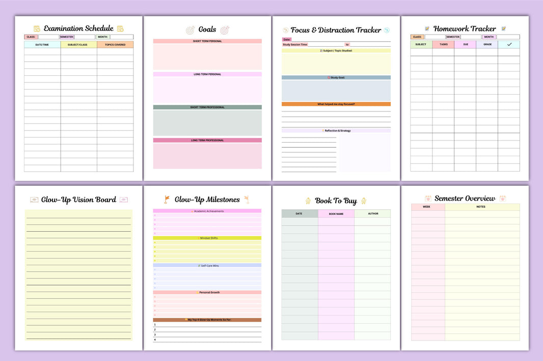 Printable Planners for Daily, Weekly and Monthly Use