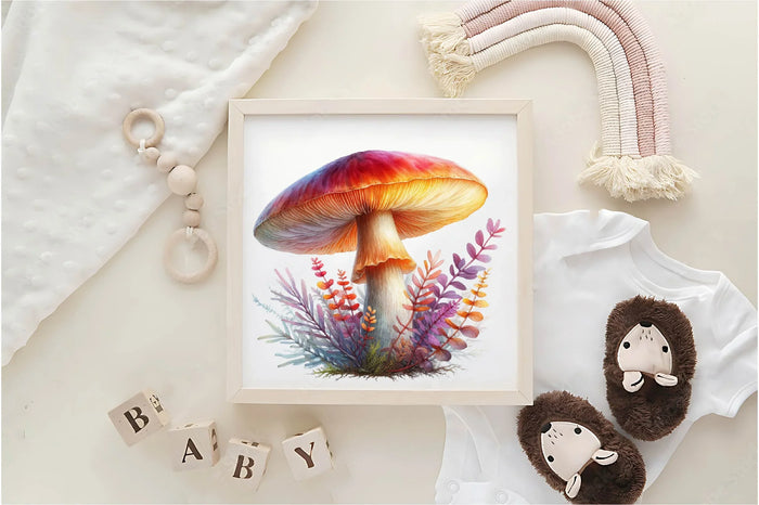 Pastel Mystic Mushroom Clipart Bundle