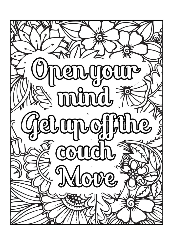 Motivational Quotes Coloring Book