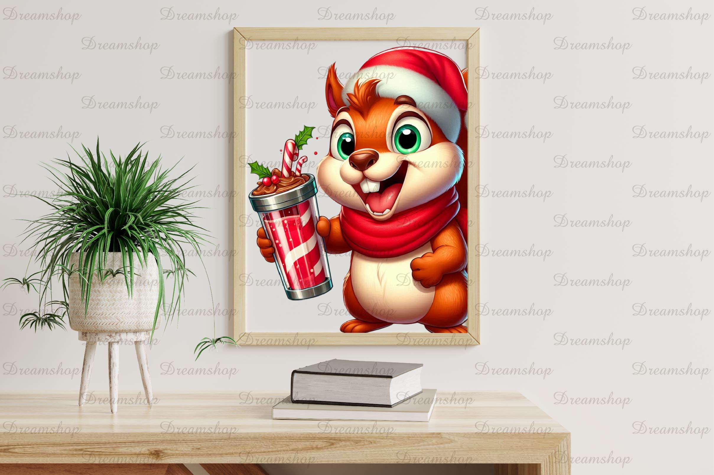 Christmas Squirrel Clipart Bundle