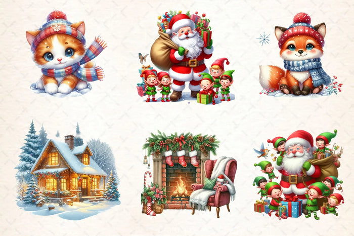 Winter Holiday Clipart Bundle