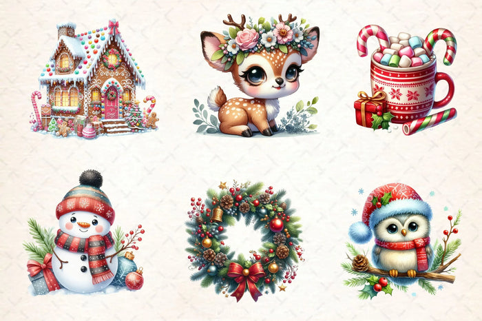Winter Holiday Clipart Bundle