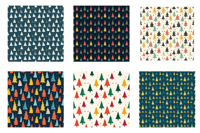 Christmas Tree Seamless Pattern Digital Paper