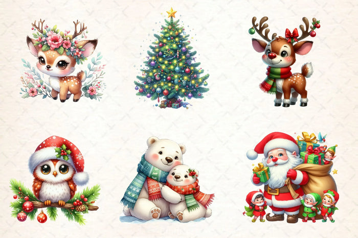 Winter Holiday Clipart Bundle