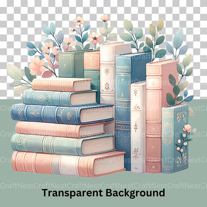 Boho Books Clipart Bundle
