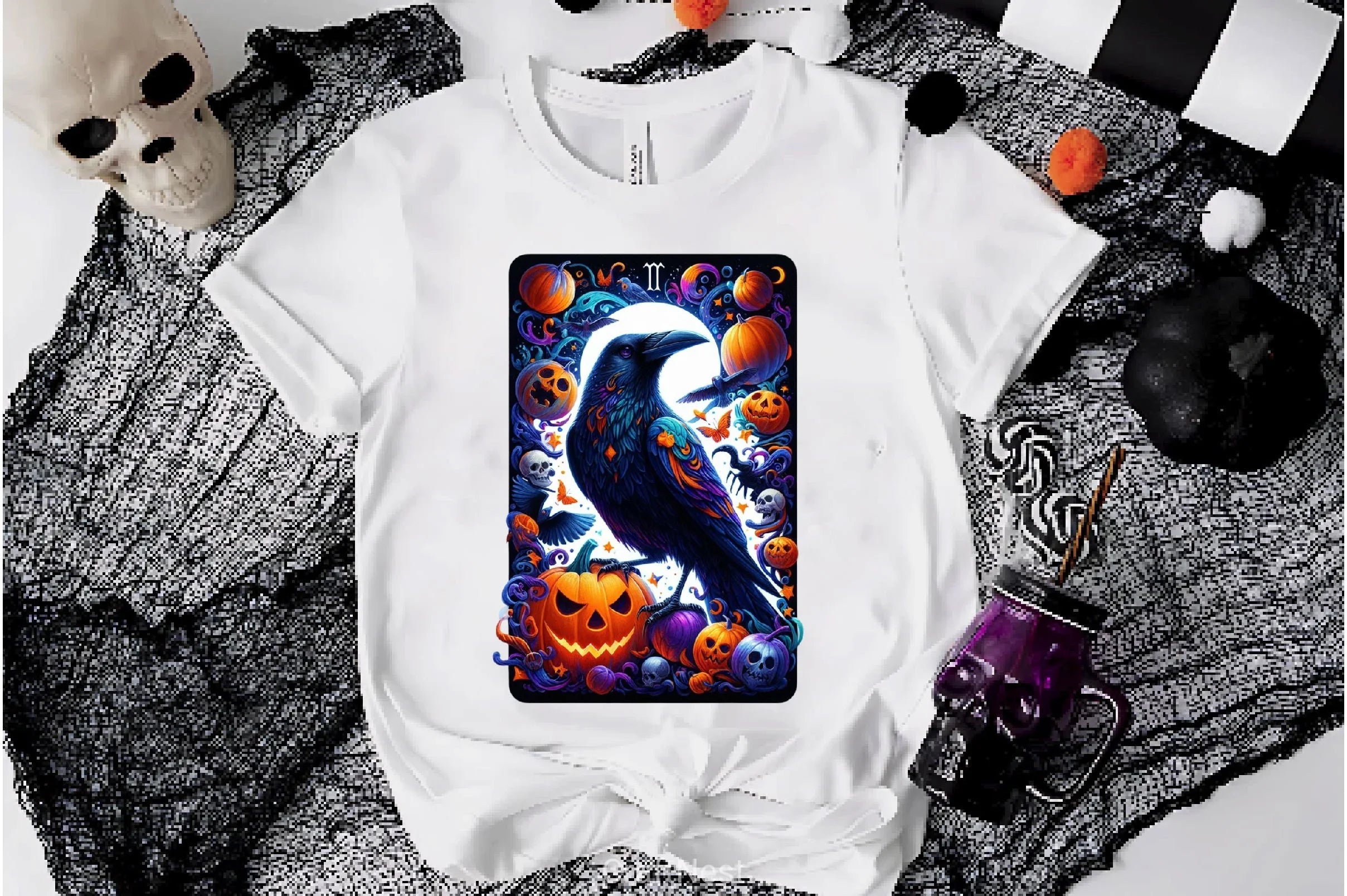 Raven Bird Tarot Card Clipart Bundle