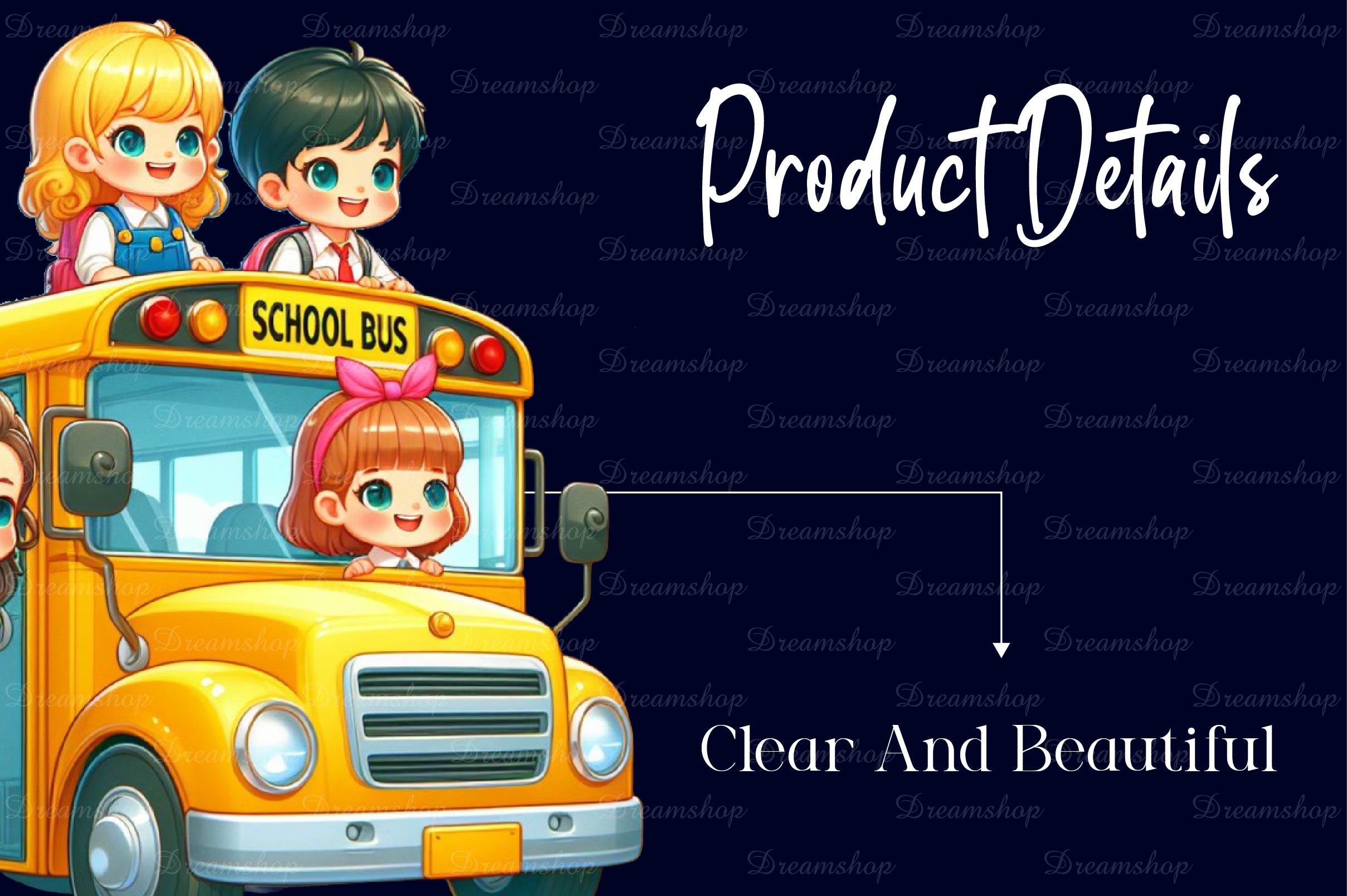 Children Riding On The School Bus Clipart Bundle