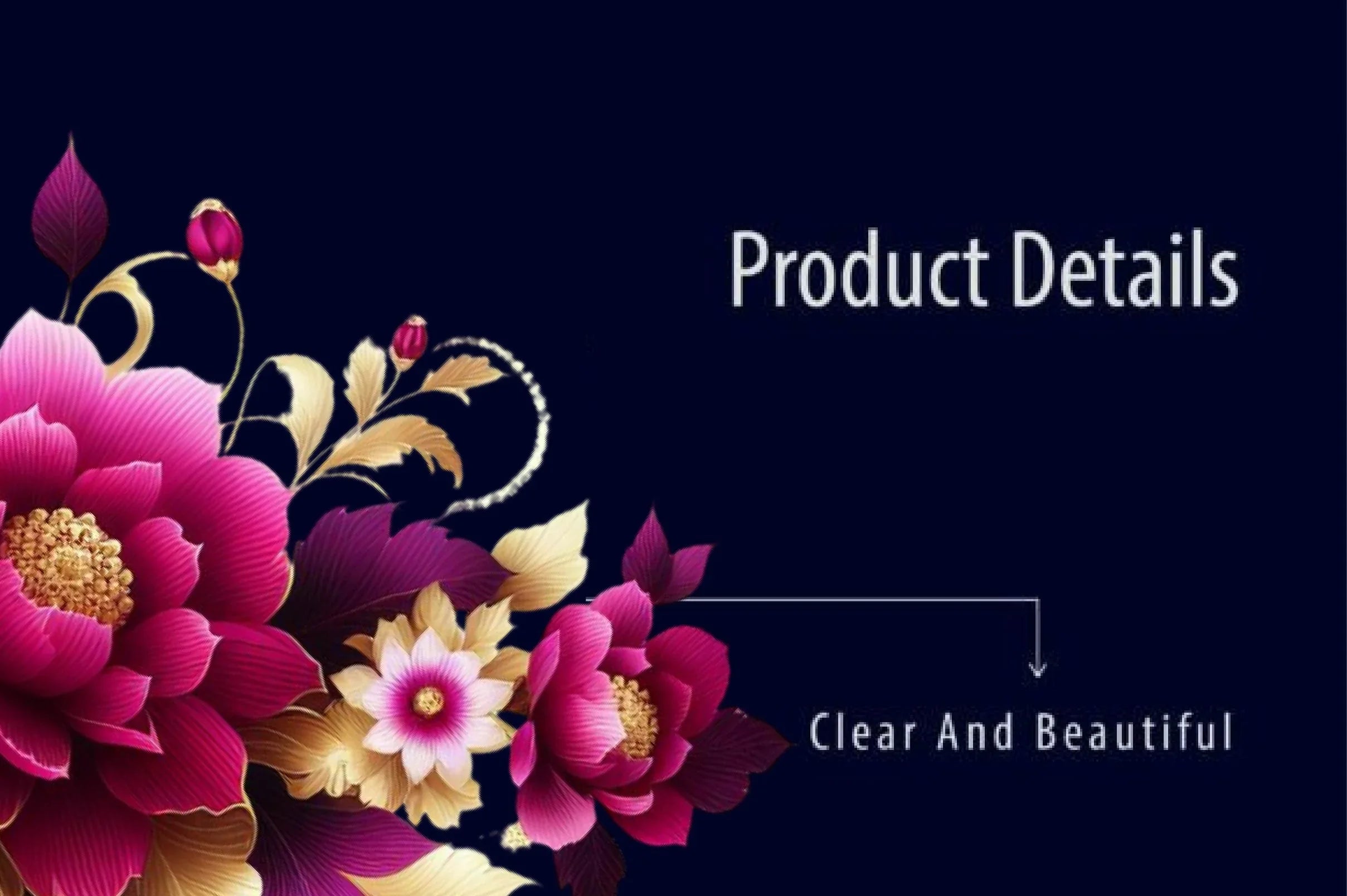 Magenta And Gold Floral Clipart Bundle