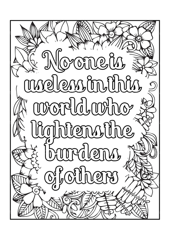 Motivational Quotes Coloring Book