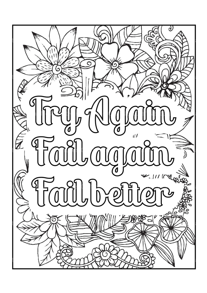Motivational Quotes Coloring Book