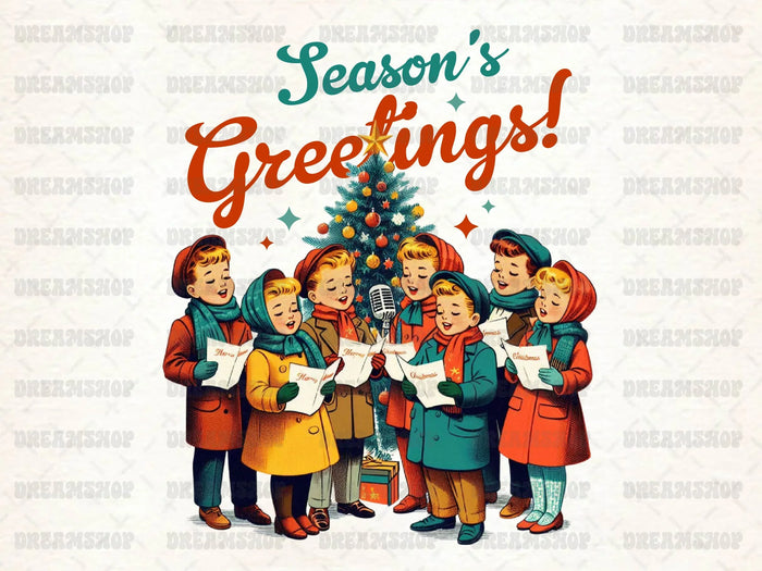 Vintage Christmas Carols Clipart Bundle