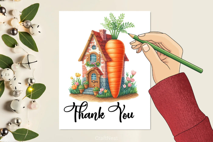 Carrot House Clipart Bundle