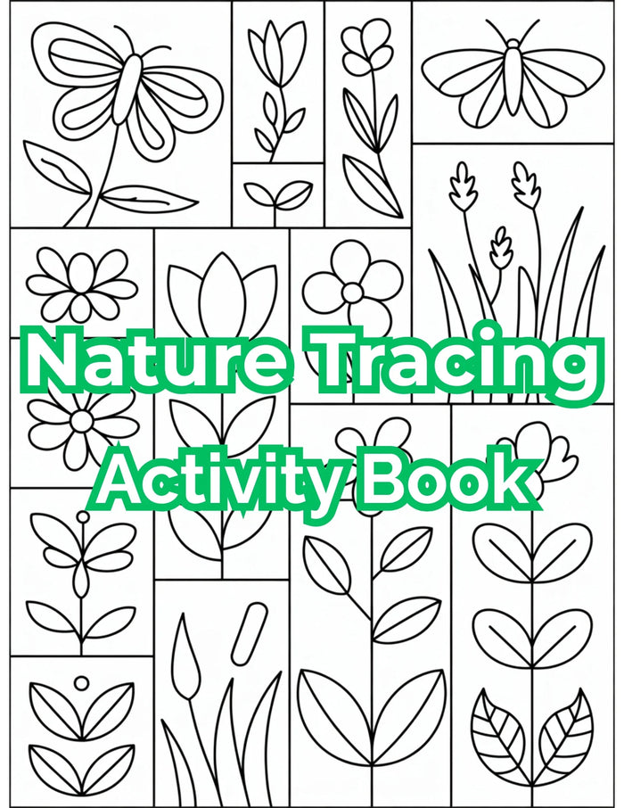 Nature Line Tracing Coloring Books Bundle