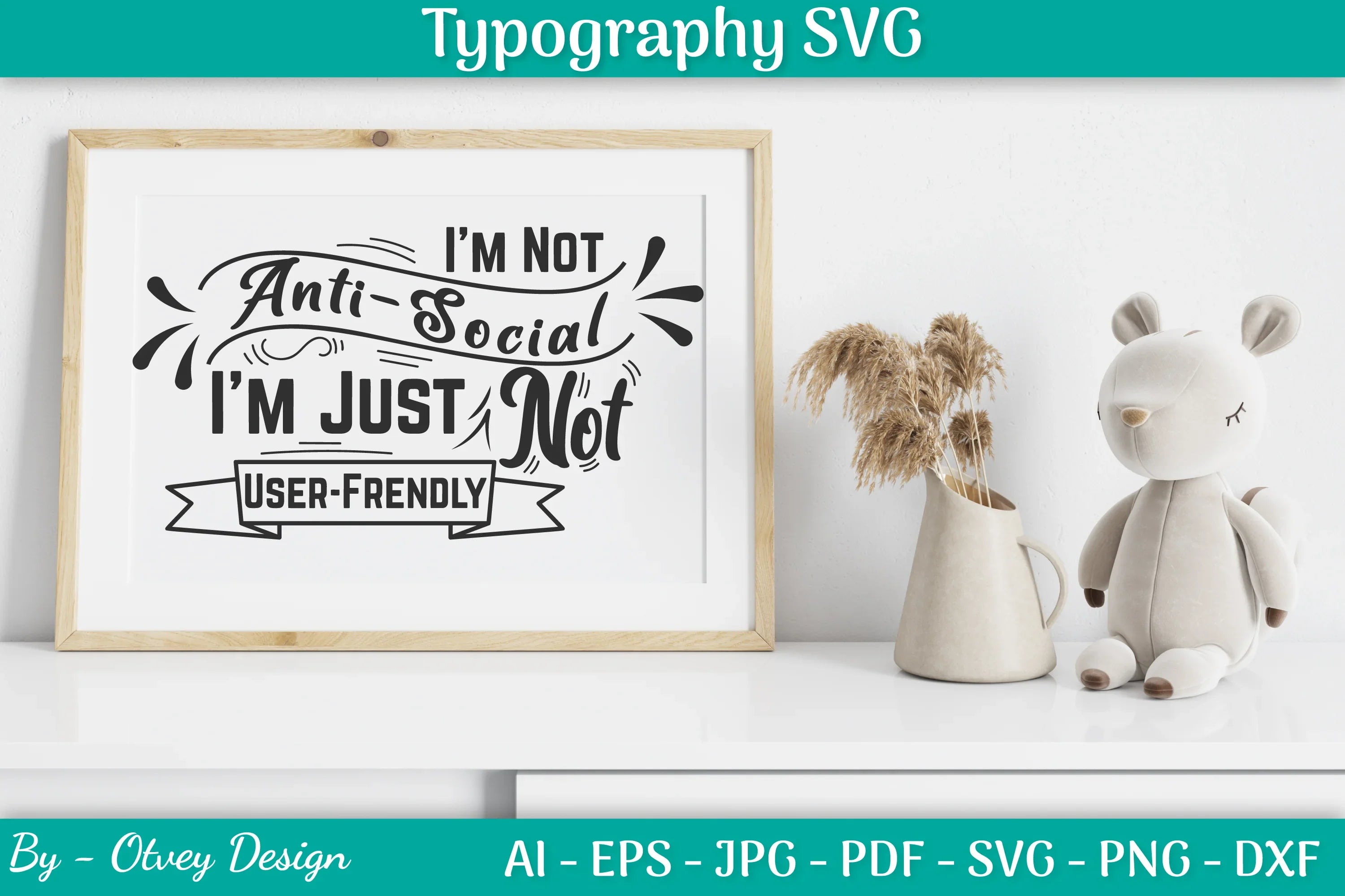 Antisocial Typography Decal SVG Bundle