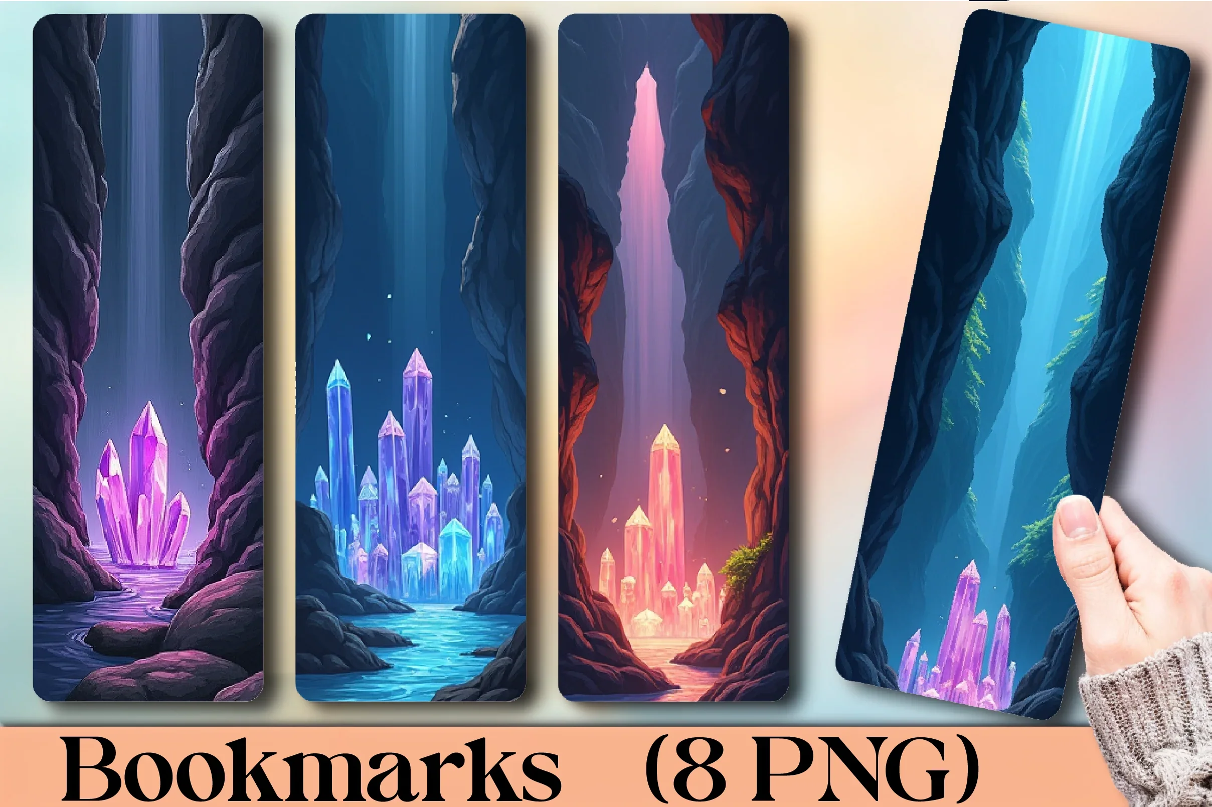 Enchanted Cave Waterfall Bookmark Journal