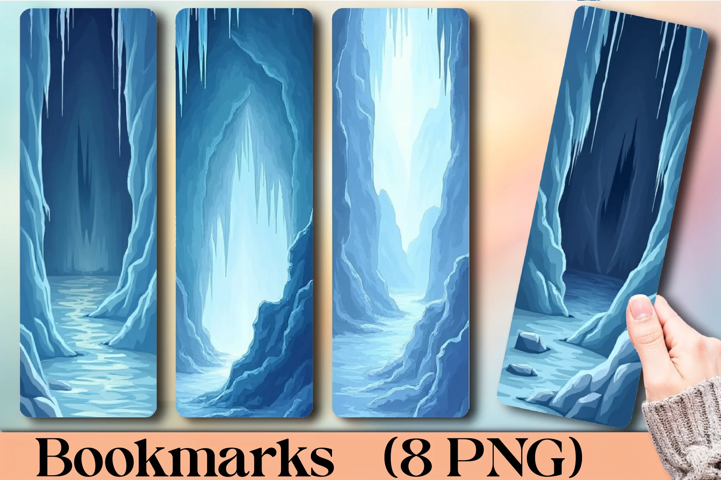 Ice Cave Adventure Bookmark Journal