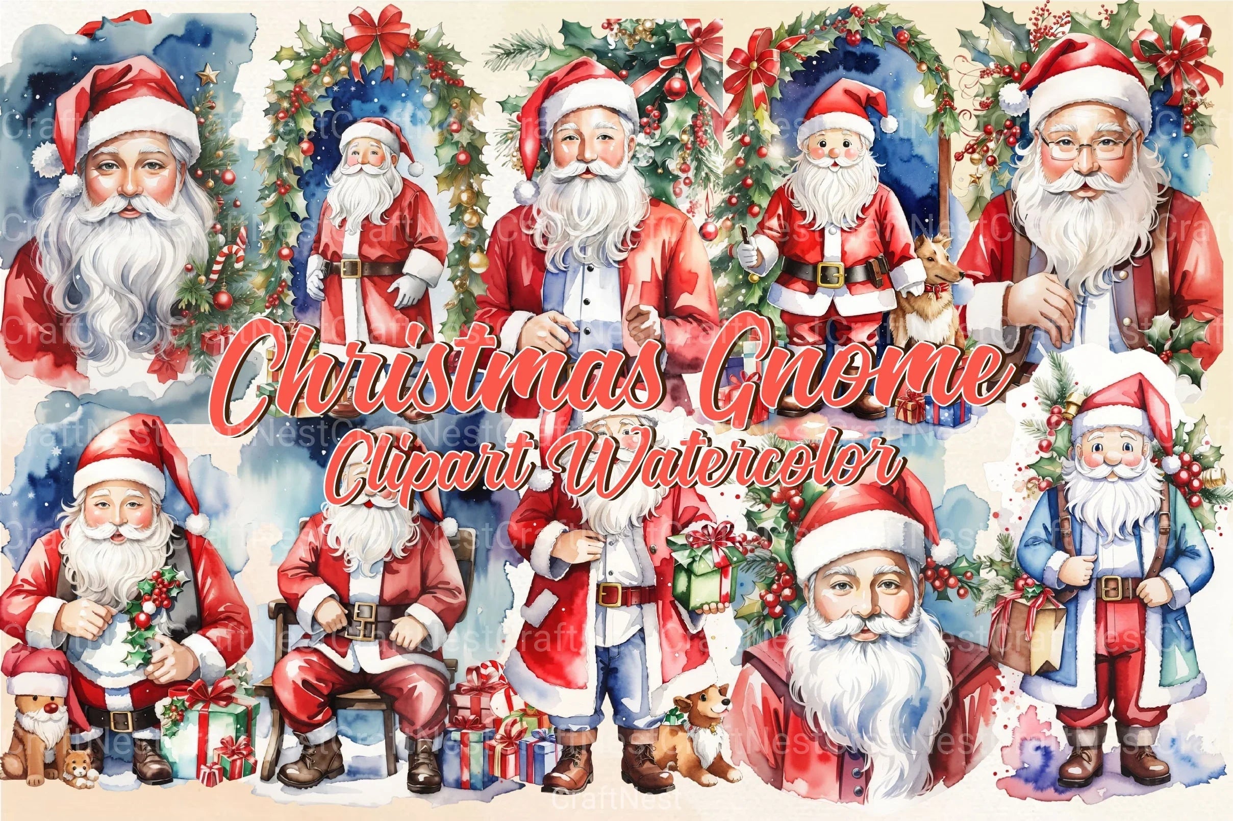 Christmas Clipart Bundle: Festive Single Designs