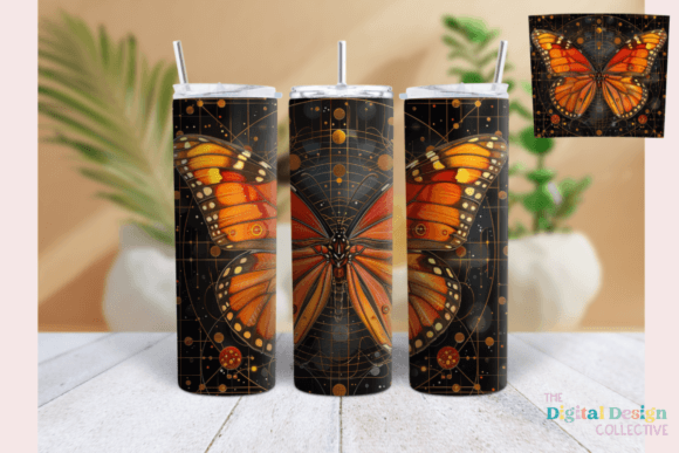 Monarch Butterfly Tumbler Wrap Bundle
