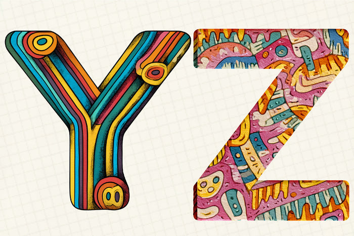 Christmas Alphabet Letter Clipart Bundle