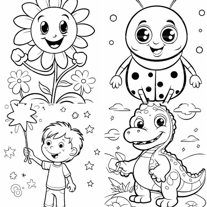 Kids Alphabet Coloring Book
