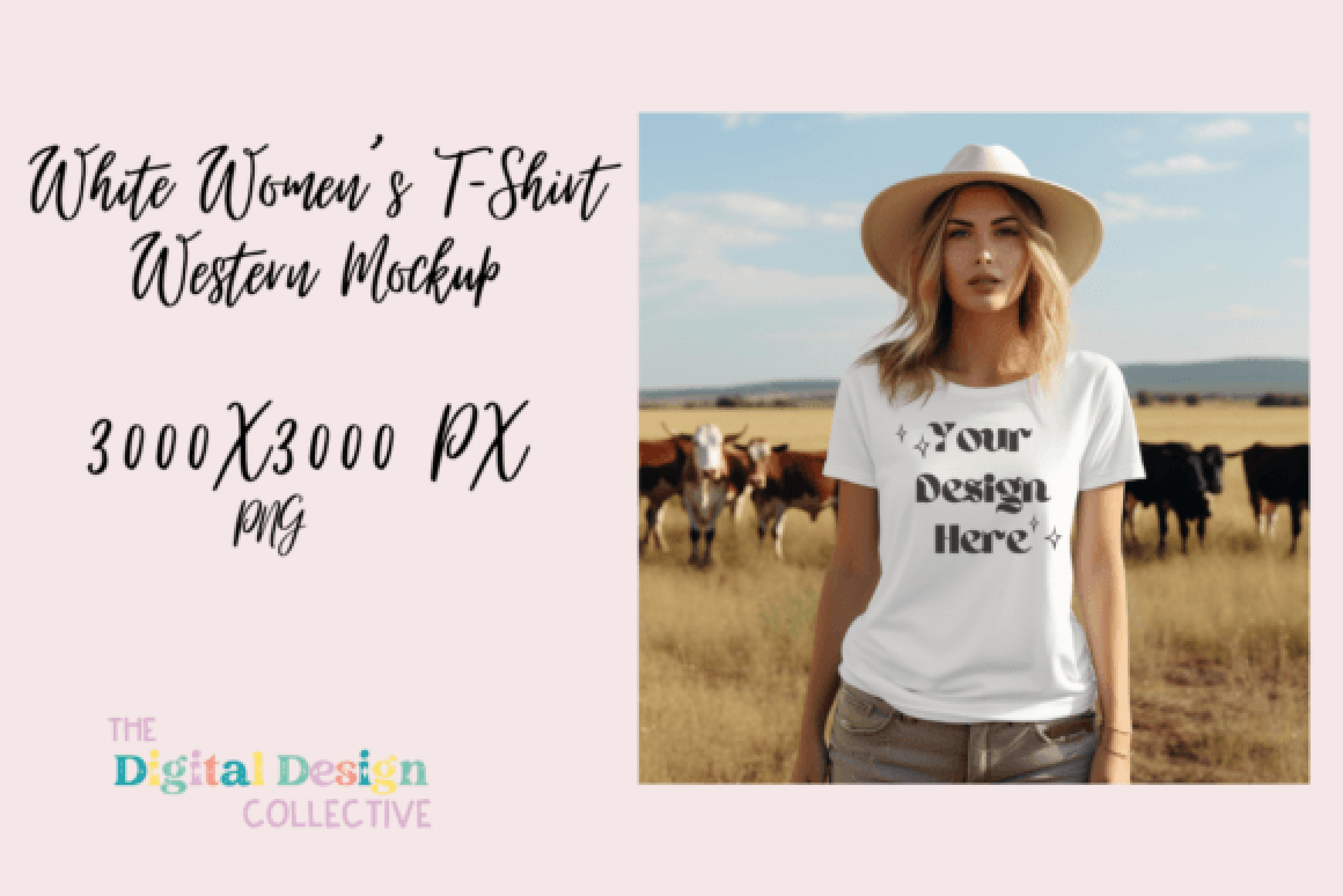 Country Western Farm T-Shirt Mockup