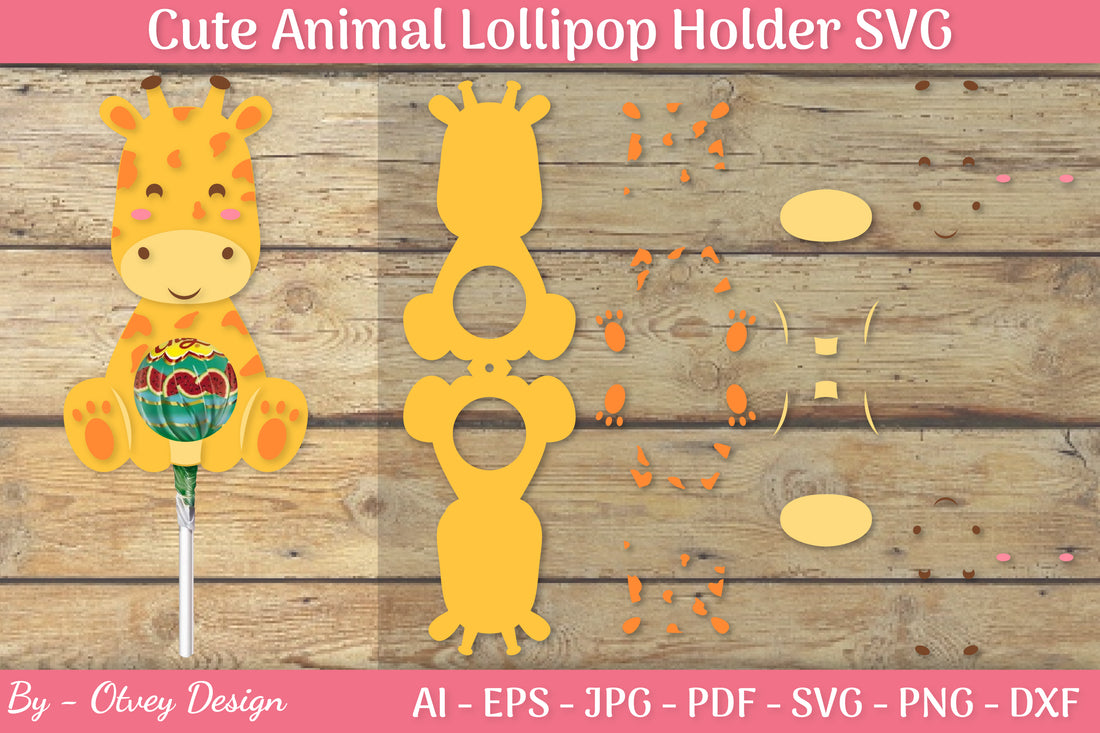 Cute Animals Lollipop Holder SVG Bundle