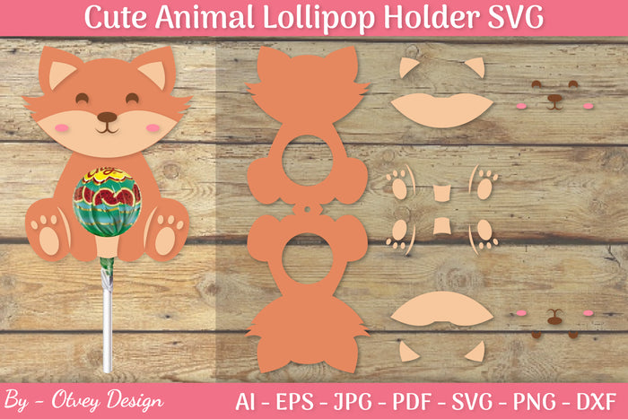 Cute Animals Lollipop Holder SVG Bundle