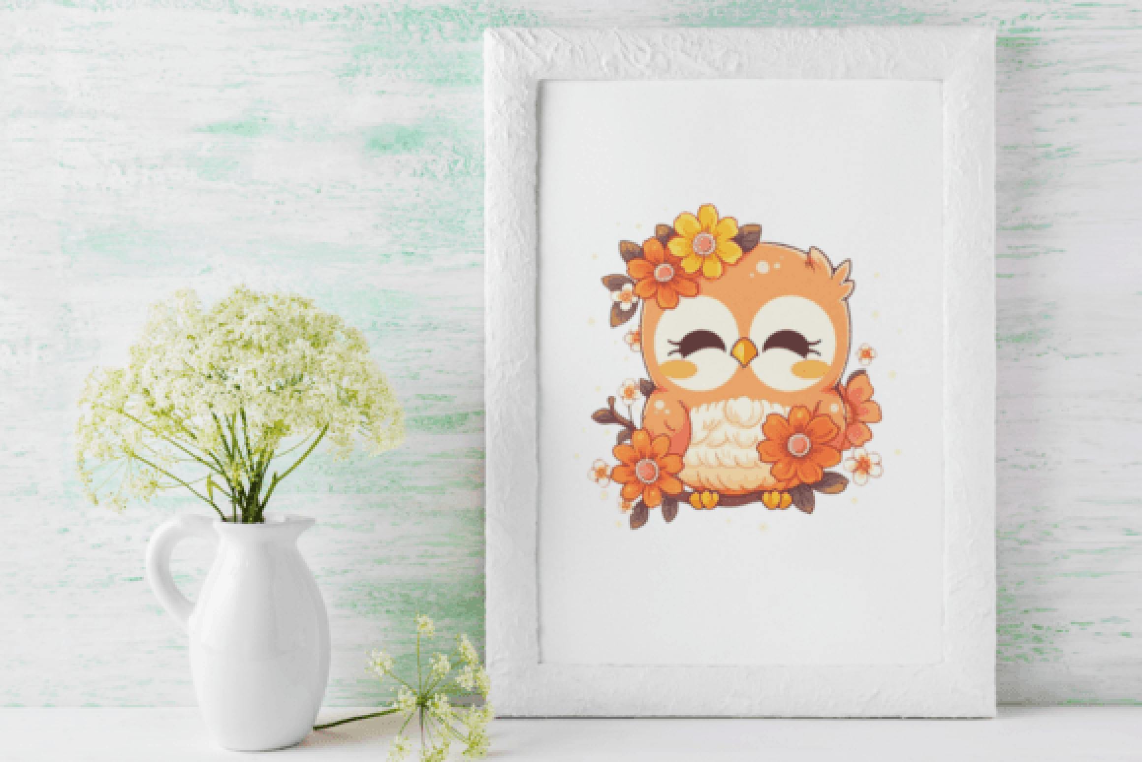 Adorable Orange Owl Clipart Bundle
