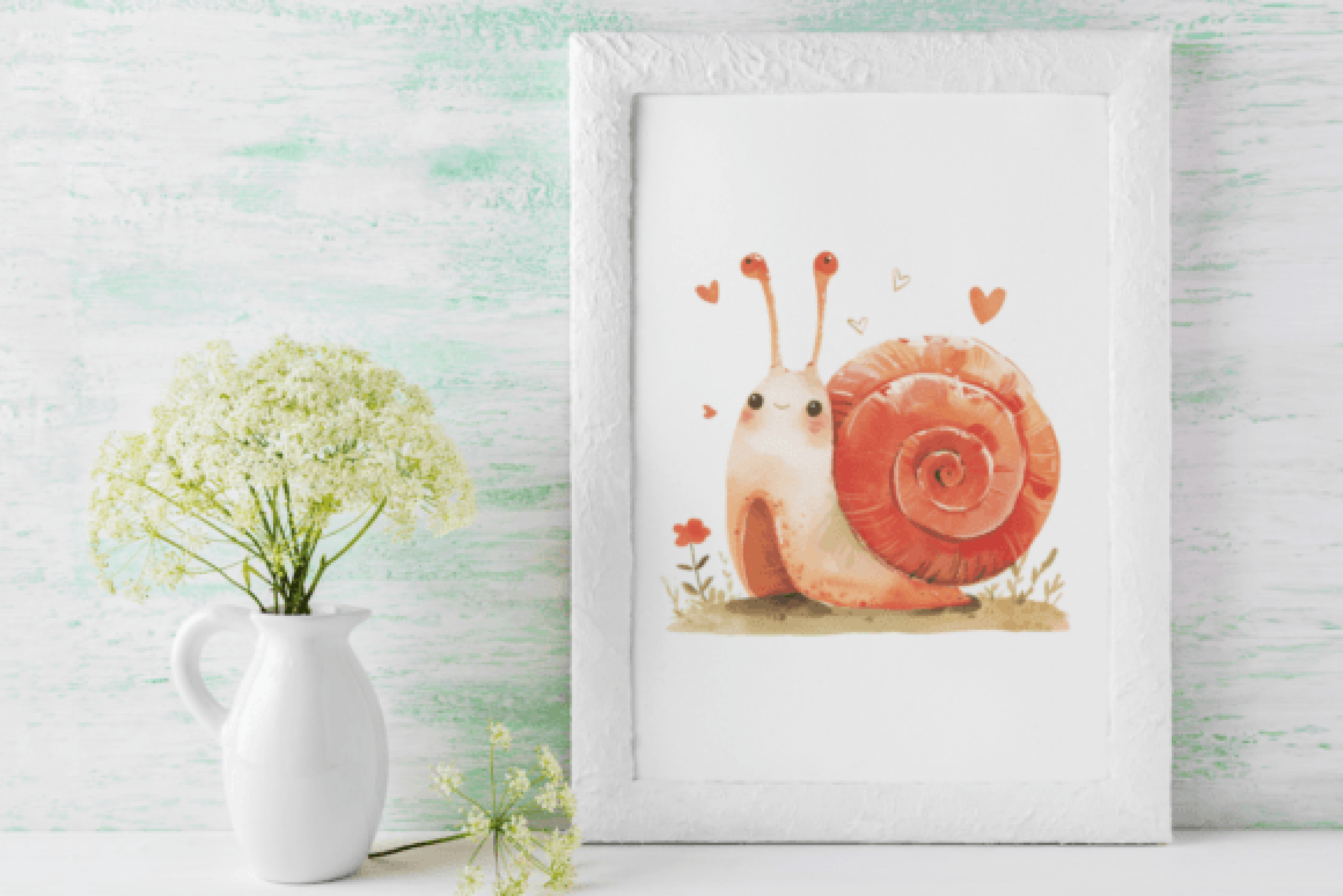 Colorful Cute Snails Clipart Bundle