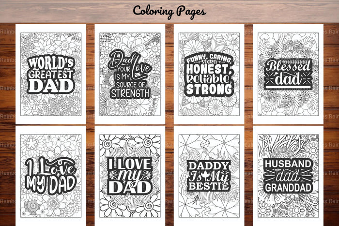 Father's Day Quotes Coloring Book
