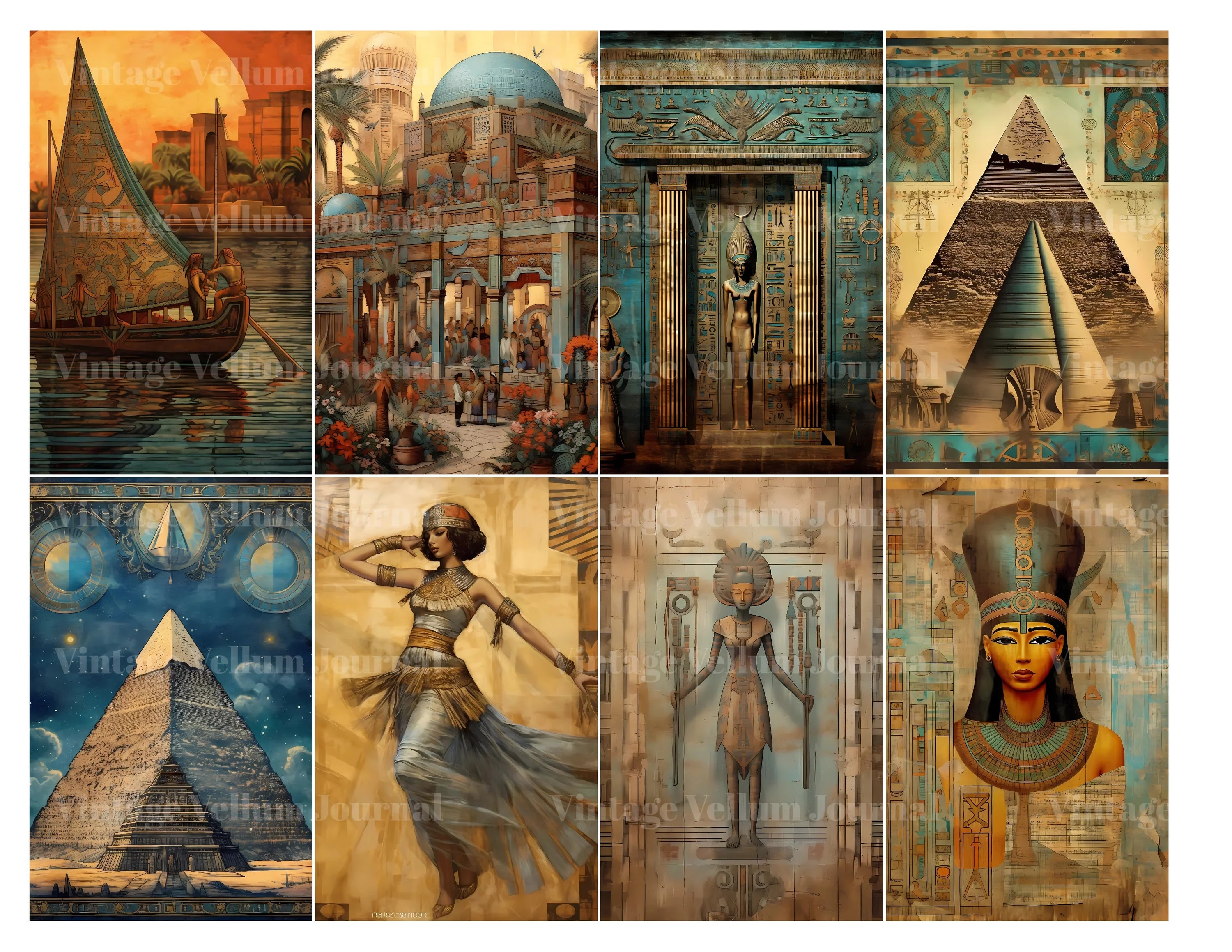 Ancient Egypt Junk Journal Pages