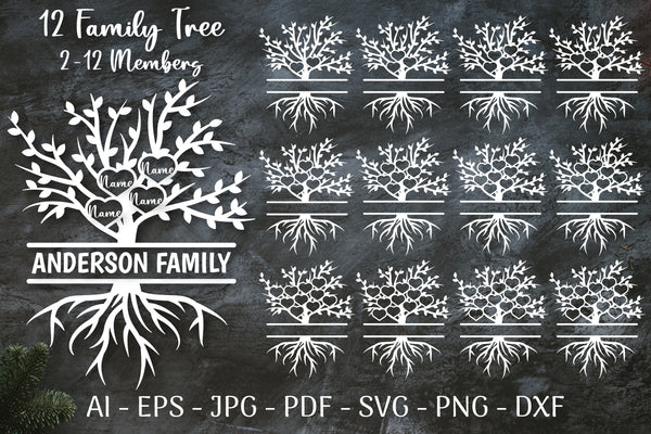 Family Tree SVG Sign SVG Bundle