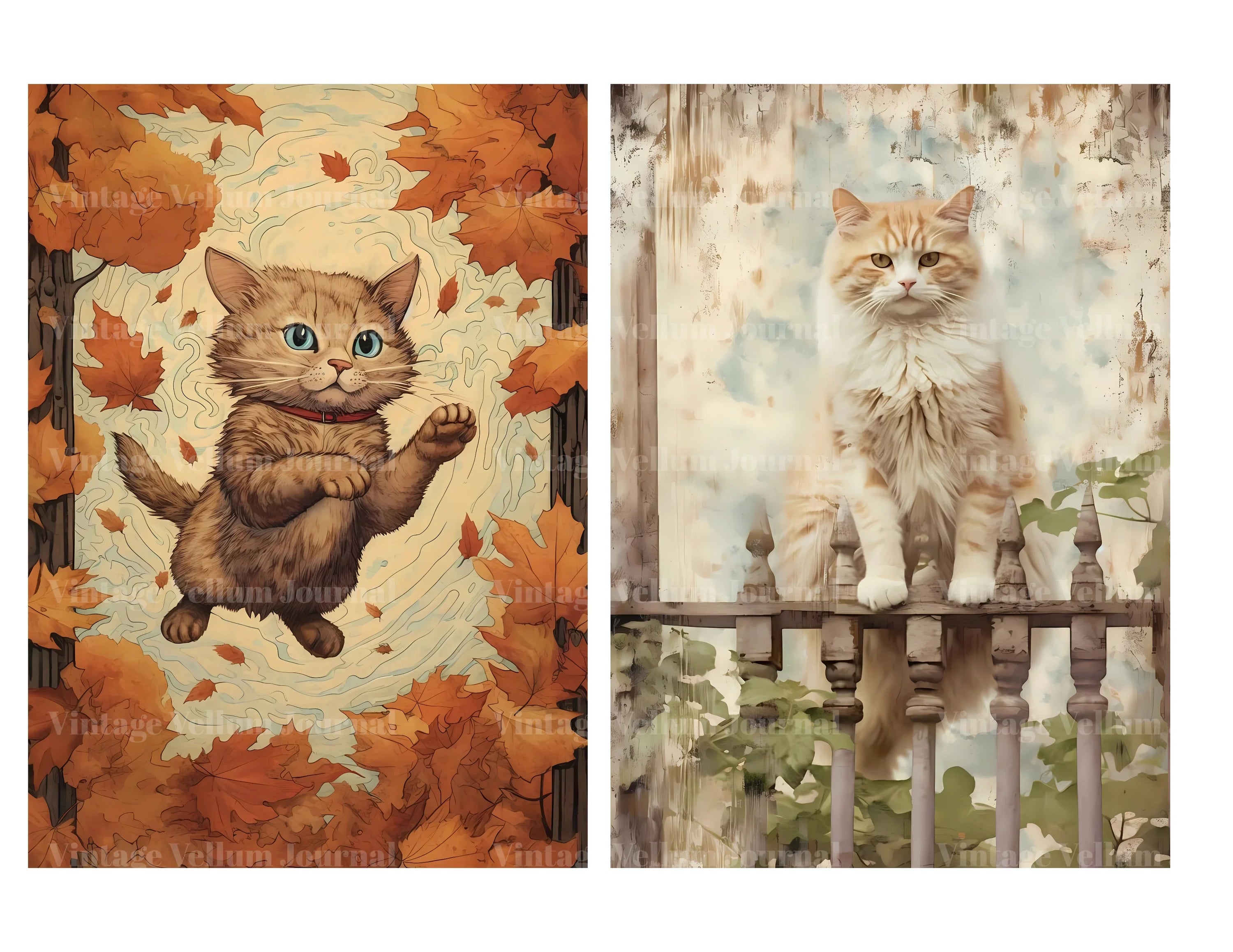 Cats Junk Journal Pages