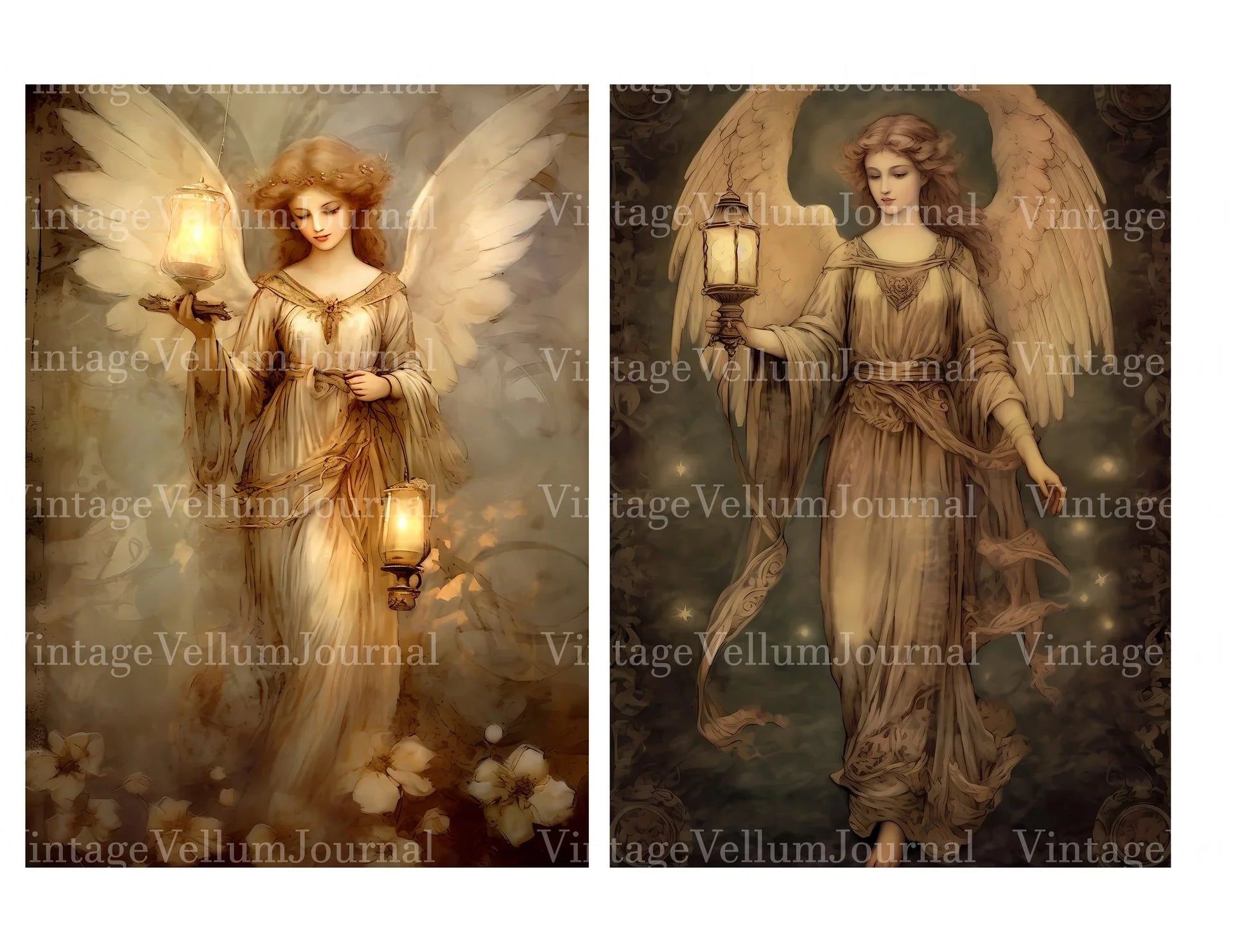 Classic Angels Junk Journal Pages