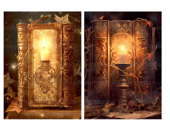 Enchanted Books Junk Journal Pages