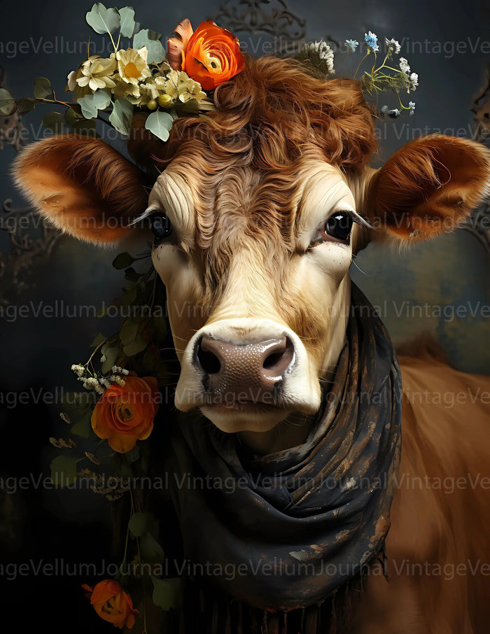 Cute Cows Junk Journal Pages
