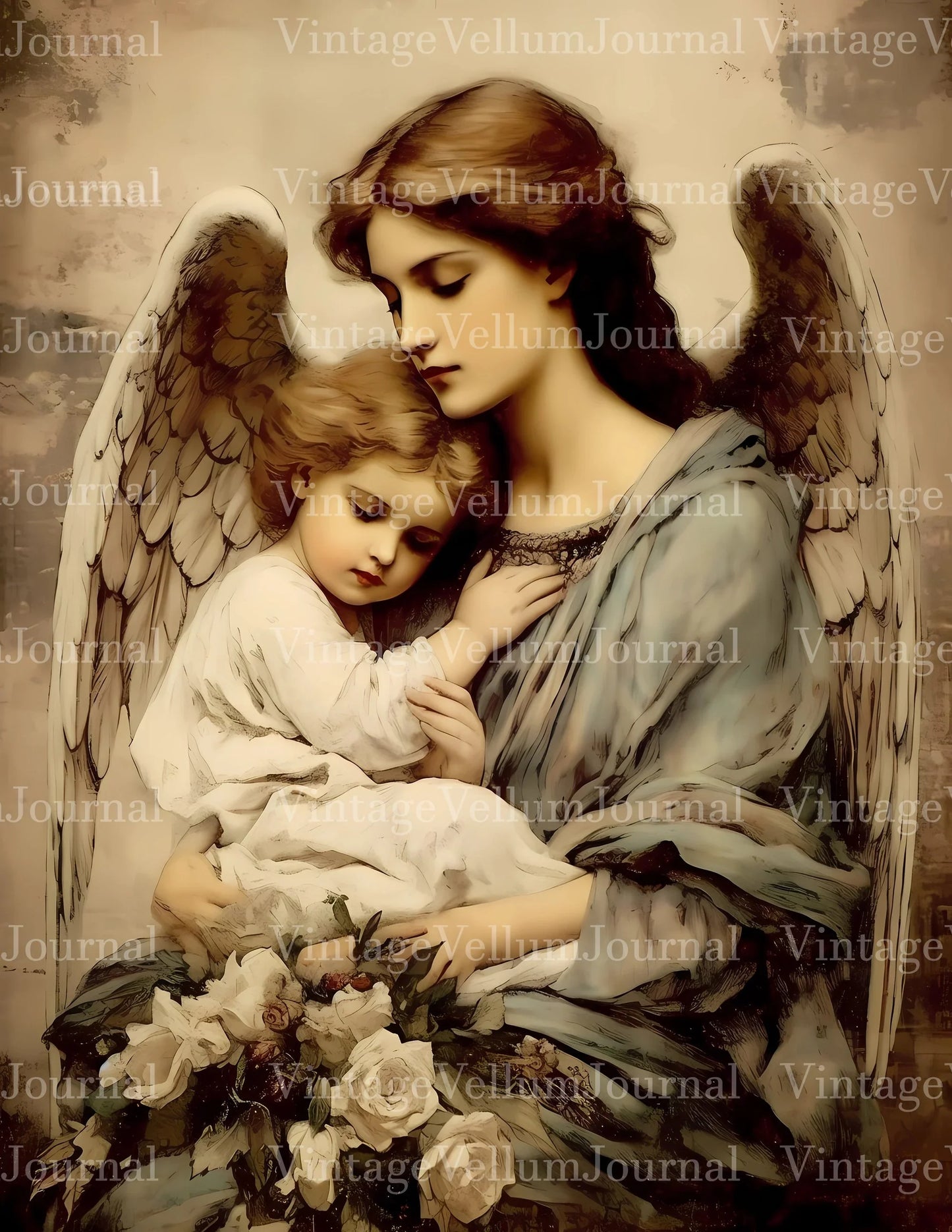 Classic Angels Junk Journal Pages