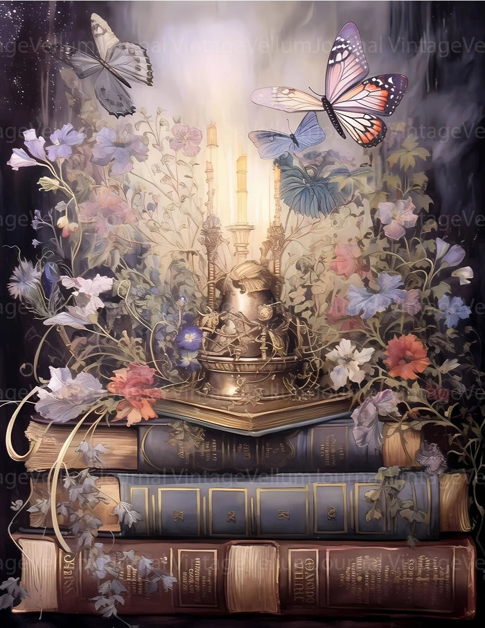 Enchanted Books Junk Journal Pages