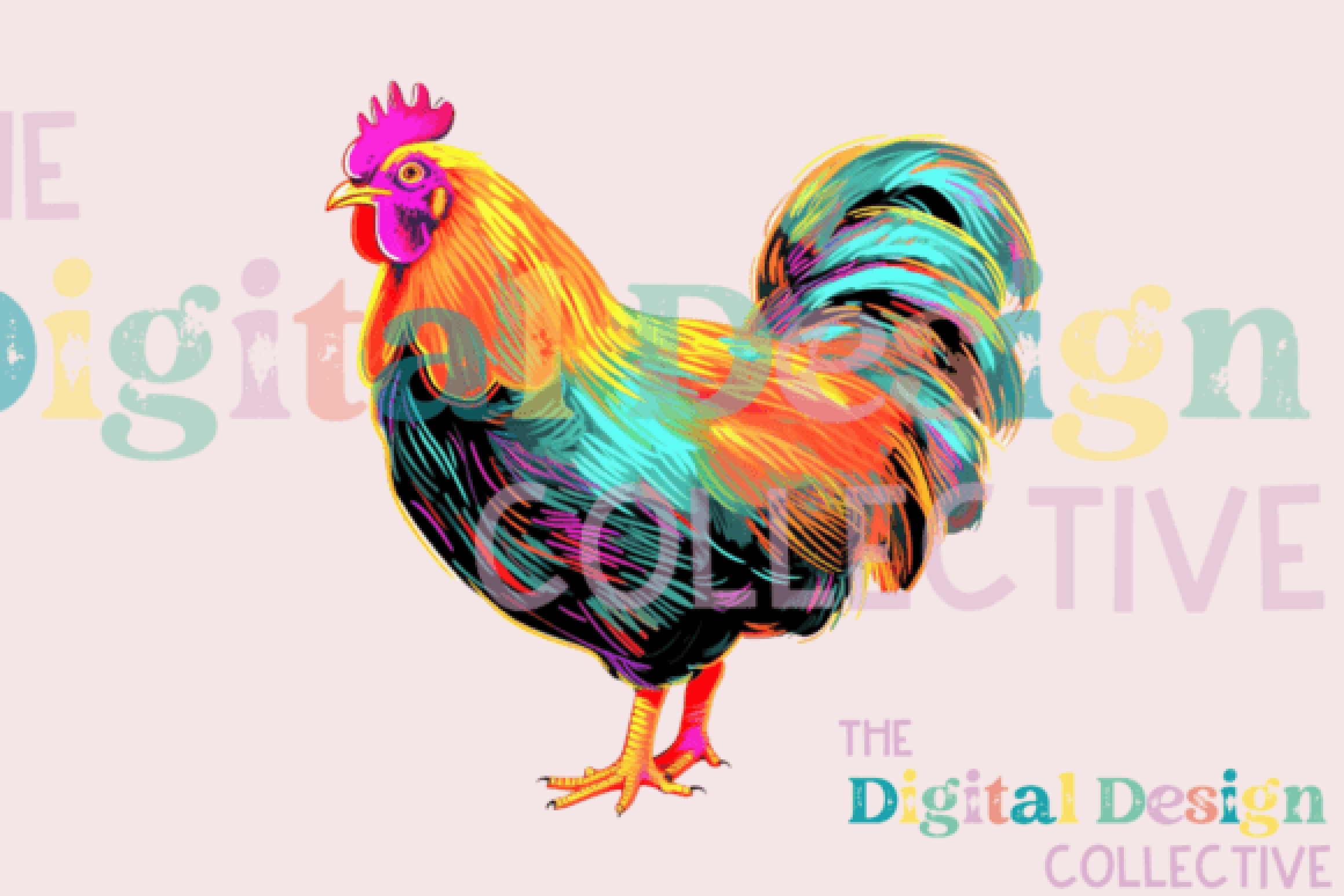 Funny Crazy Chicken Clipart Bundle