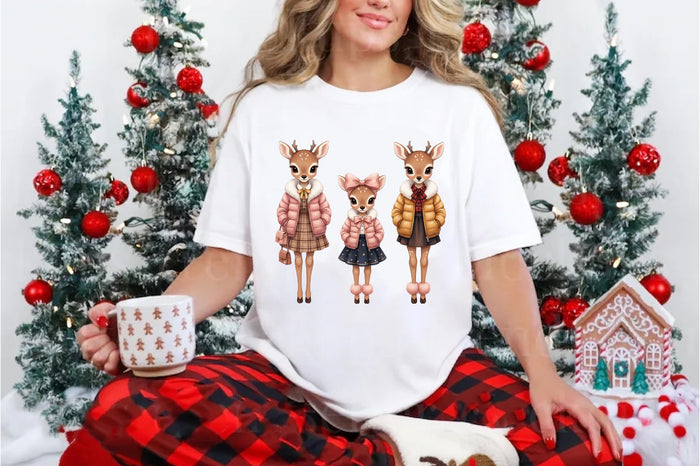 Funny Christmas Deer Clipart Bundle