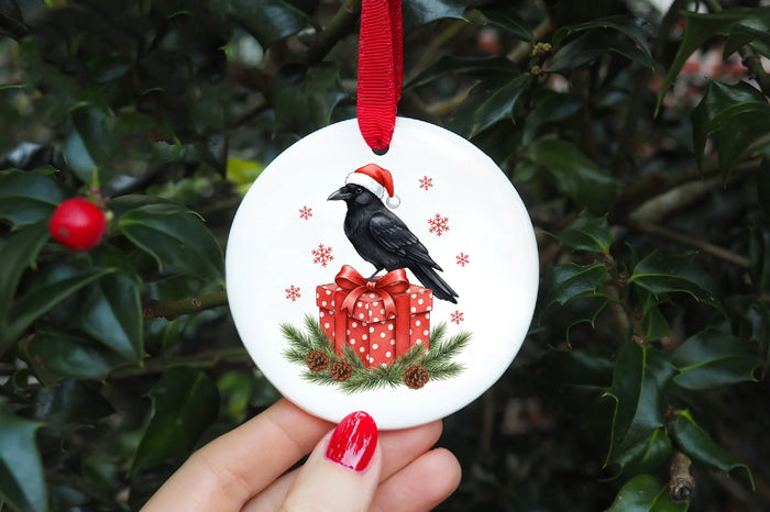 Funny Raven Christmas Clipart Bundle