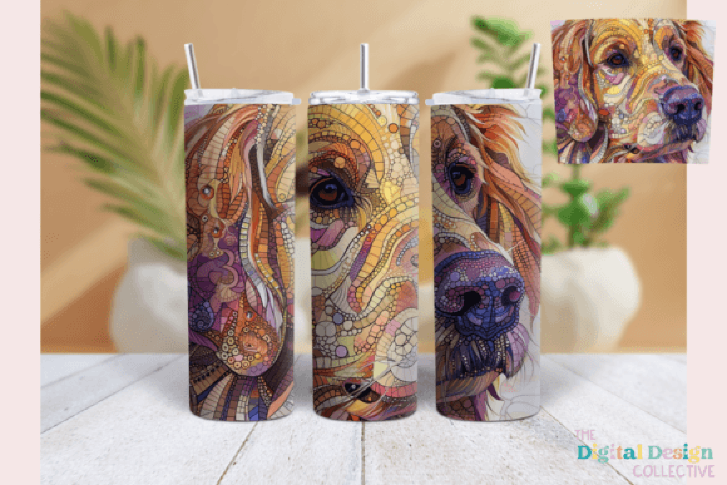 Golden Retriever Tumbler Wrap Bundle