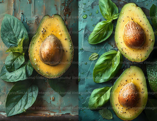 Avocado Junk Journal Pages