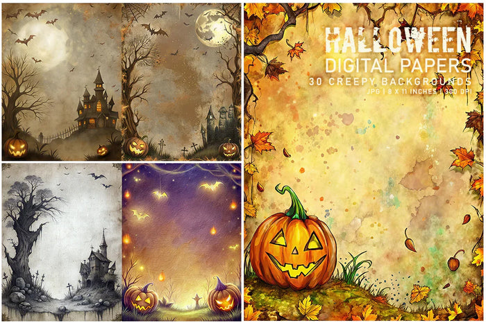 Halloween Digital Papers