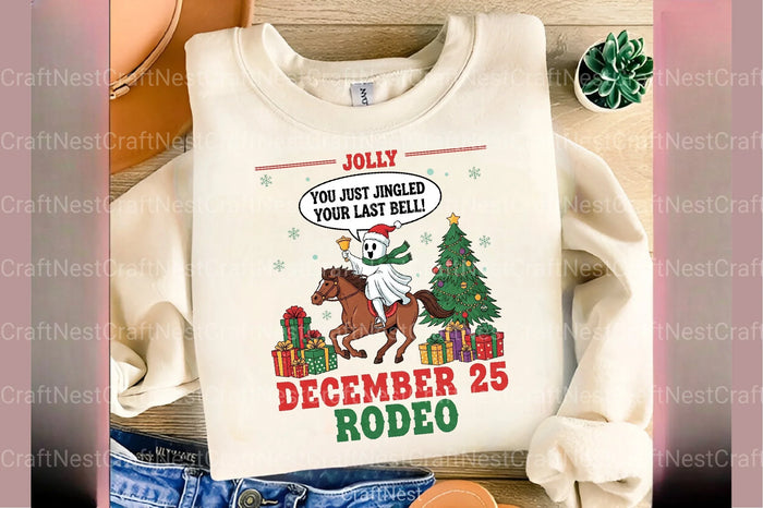 Jolly Rodeo Cowboy Christmas Clipart Bundle