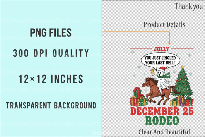 Jolly Rodeo Cowboy Christmas Clipart Bundle