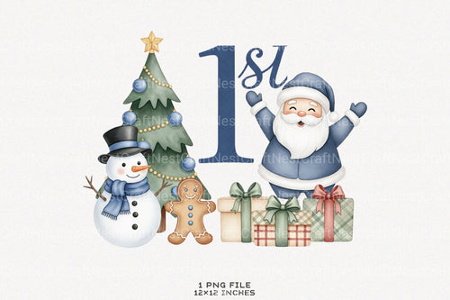 Santa Claus First Christmas Clipart Bundle