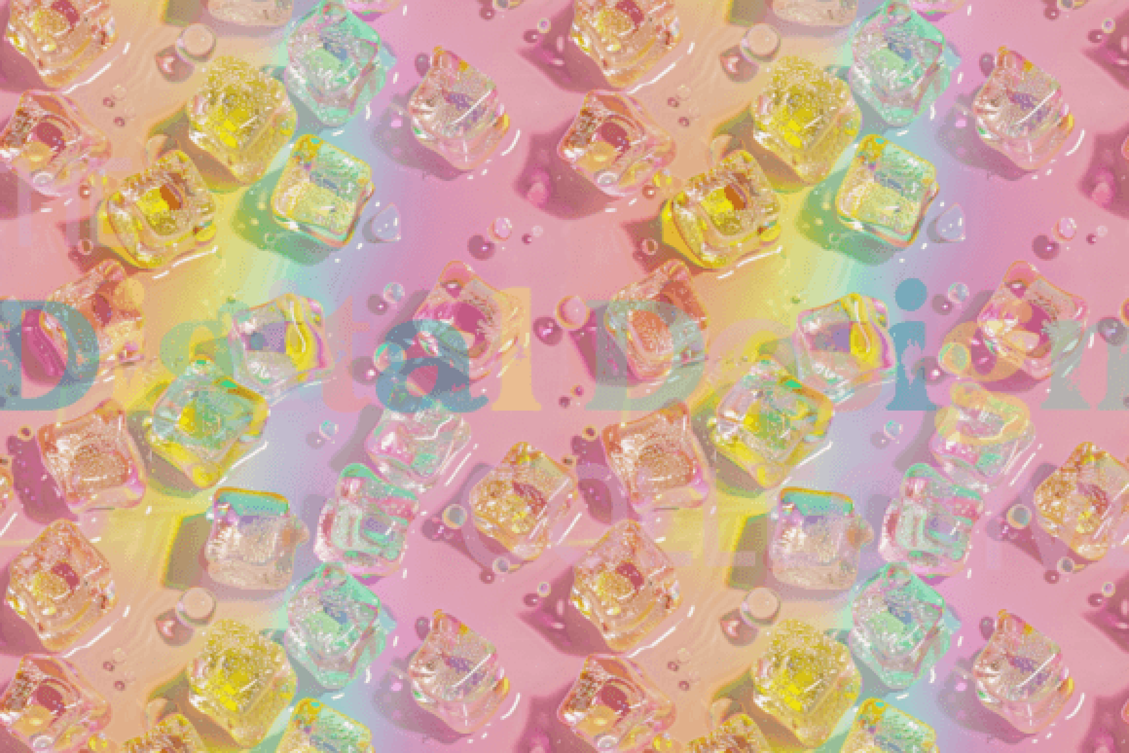 Vibrant Jelly Ice Seamless Digital Paper